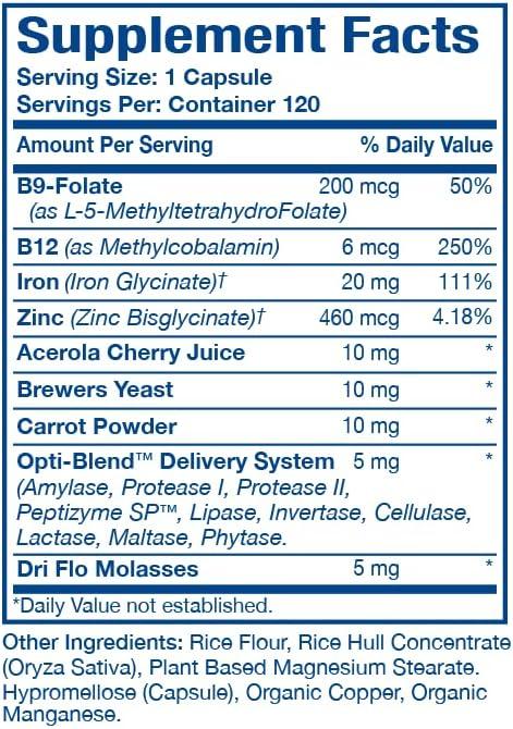 Optimal Iron 120 Capsules - Potent & Safe Iron Supplement by Optimal ...