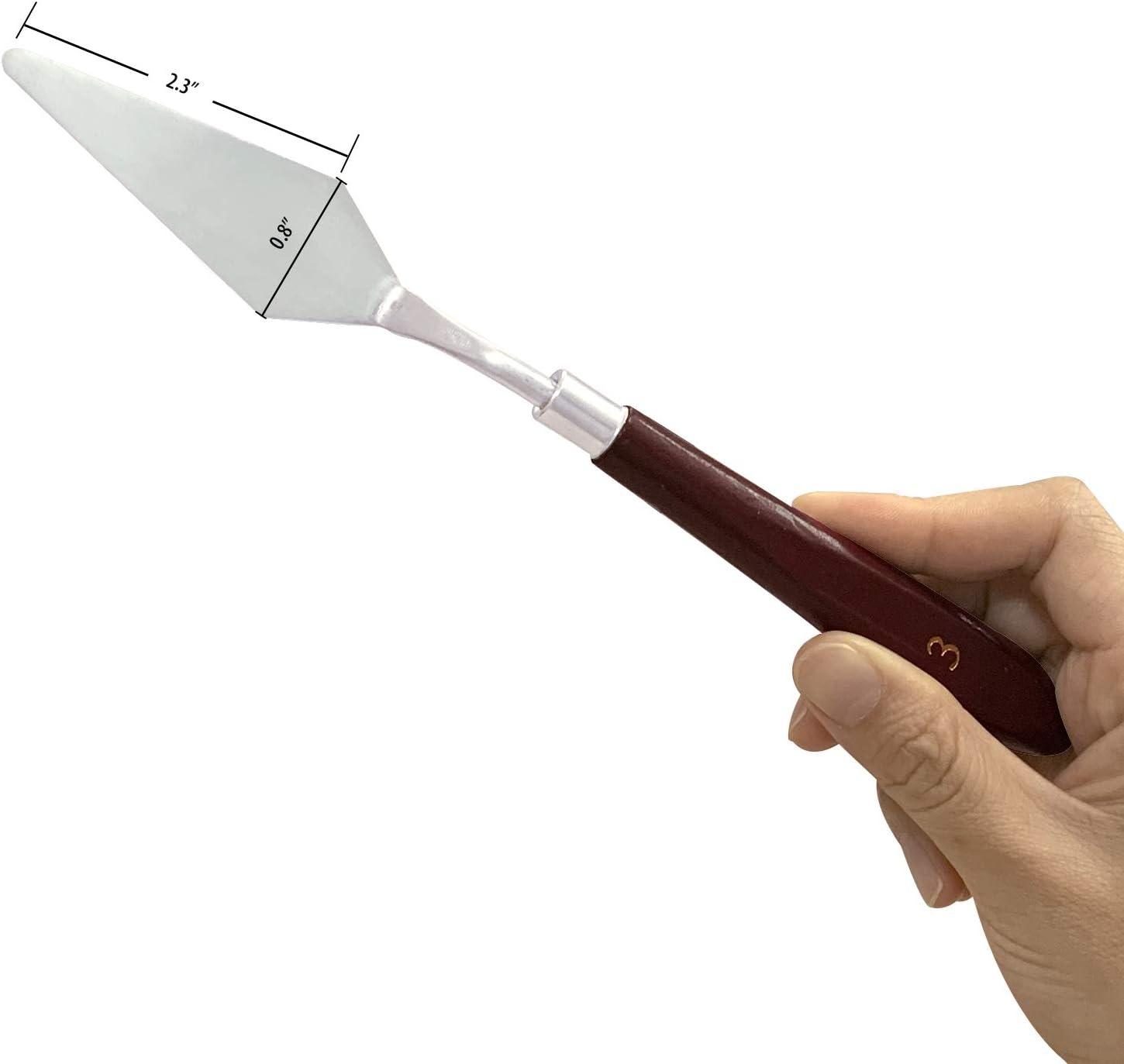 PHOENIX Metal Palette Knife Variety Set - 5 Stainless Steel Blades with ...