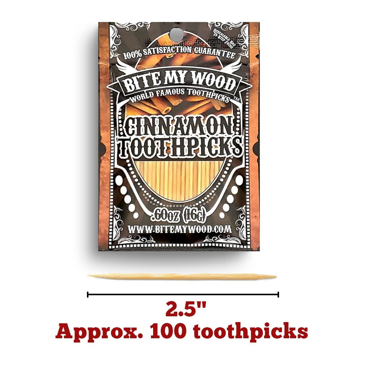 BiteMyWood Cinnamon Toothpicks for Adults - Long Lasting Super Hot ...