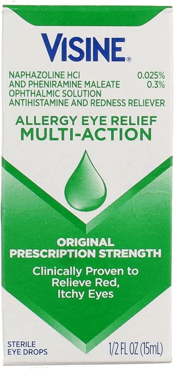 Visine Multi Action Allergy Eye Drops 15ml - Pack of 4 | Buy Now with ...