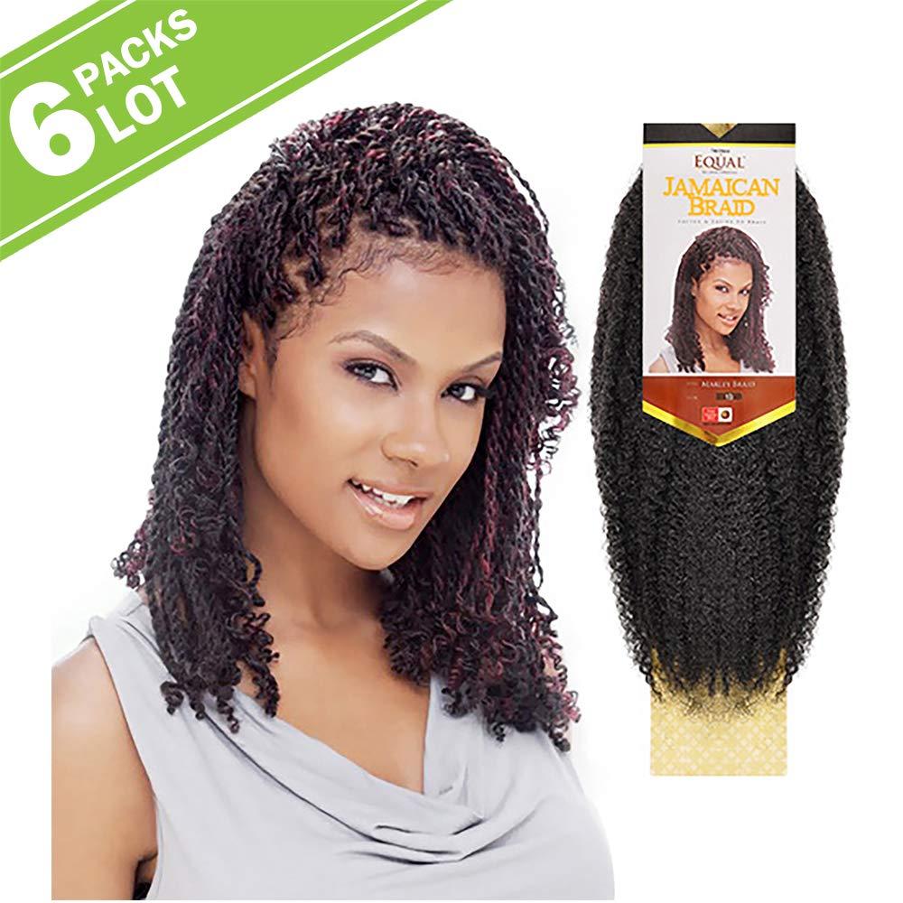 6 Pack FreeTress Equal Synthetic Marley Braid Hair Braids - Jamaican ...