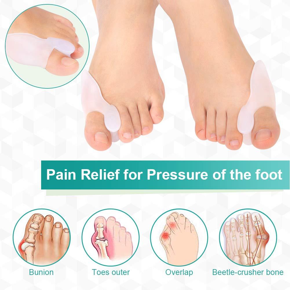 Toe Separators Hammer Toe Straightener 4 Pack - Gel Spreader for ...