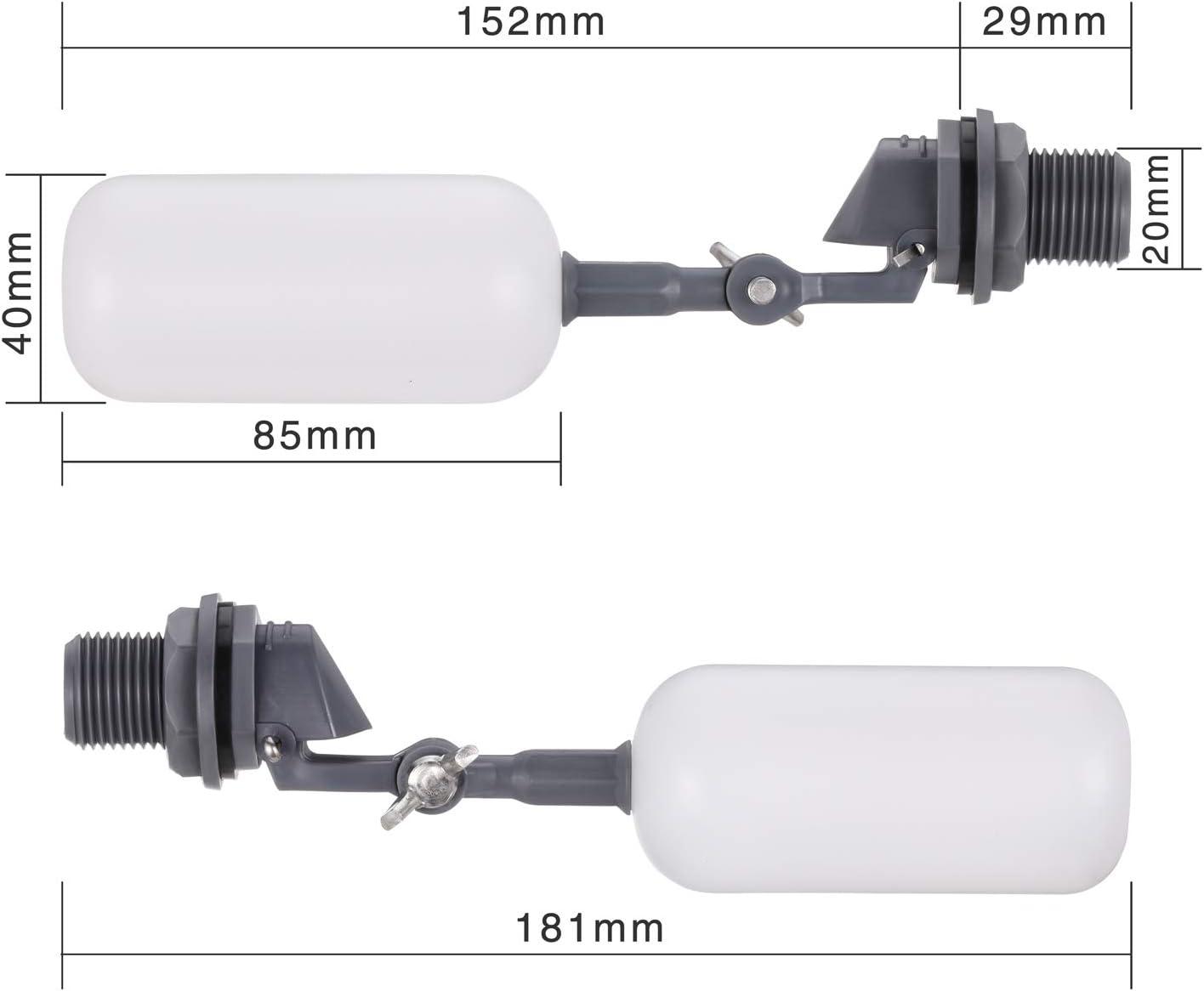 Kwokwei Swimmer Valve - 2pcs Adjustable 1/2 Inch Float Ball Tap for ...