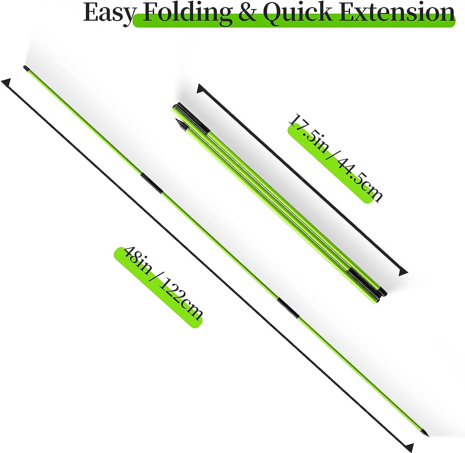 MoKo Golf Alignment Stick Set - 48 Collapsible Rods for Aiming, Putting ...