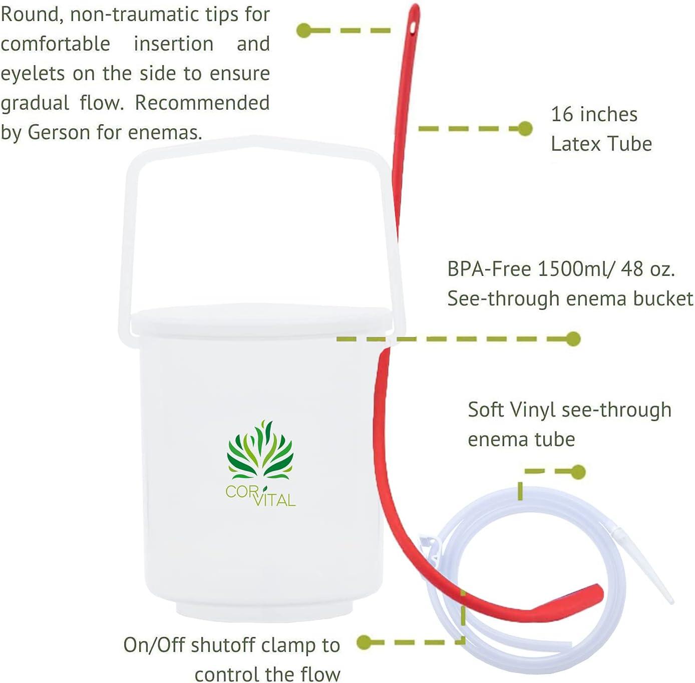 Organic Coffee Enema Kit for Colon Cleanse - Complete Set with BPA Free ...
