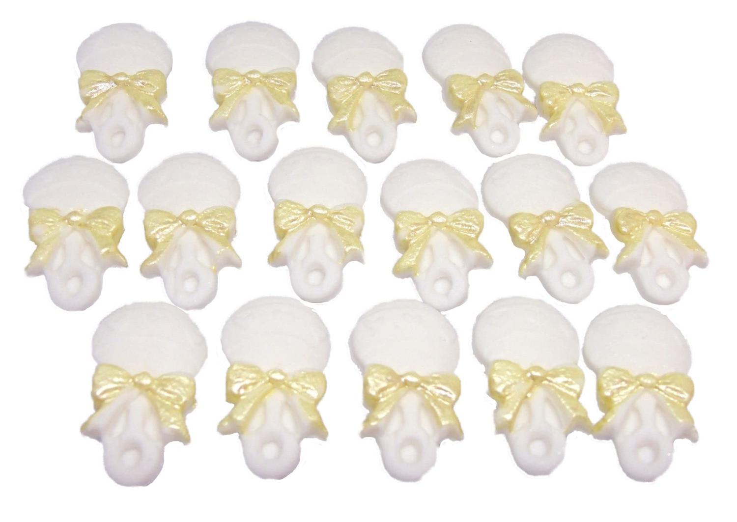 16 Baby Rattles Edible Baby Shower Cupcake ToppersÂ (White) | Buy Now ...