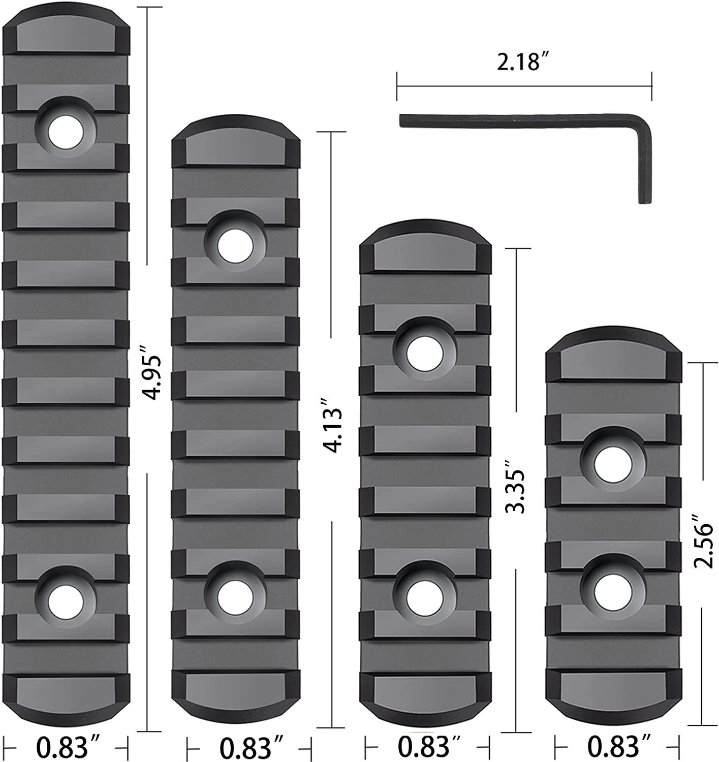 Pecawen Polymer Picatinny Rail Section - 5, 7, 9, 11 Slot Ultralight ...