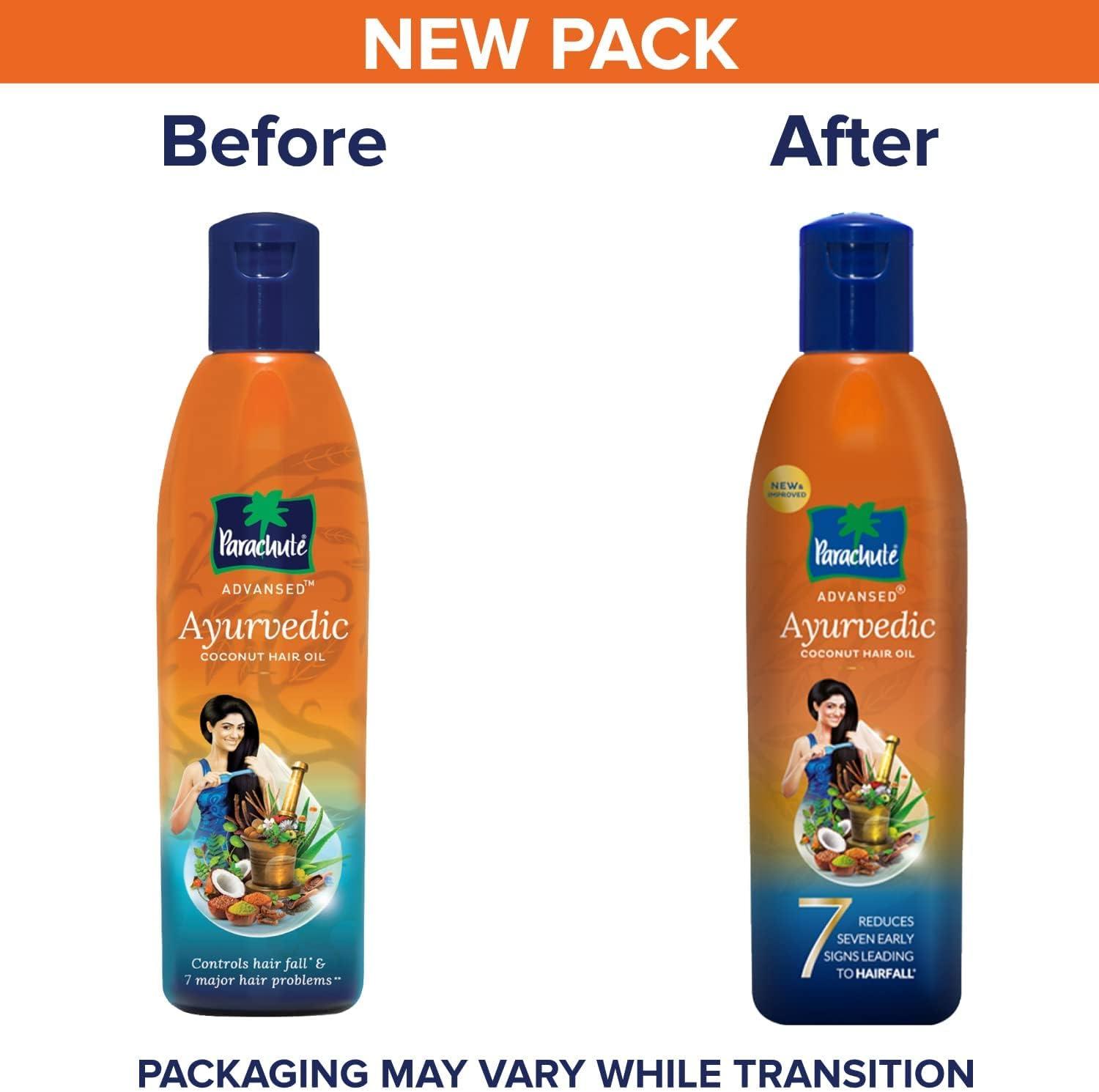 Parachute Advanced Ayurvedic Hair Oil 180ml - Controls Hair Fall ...