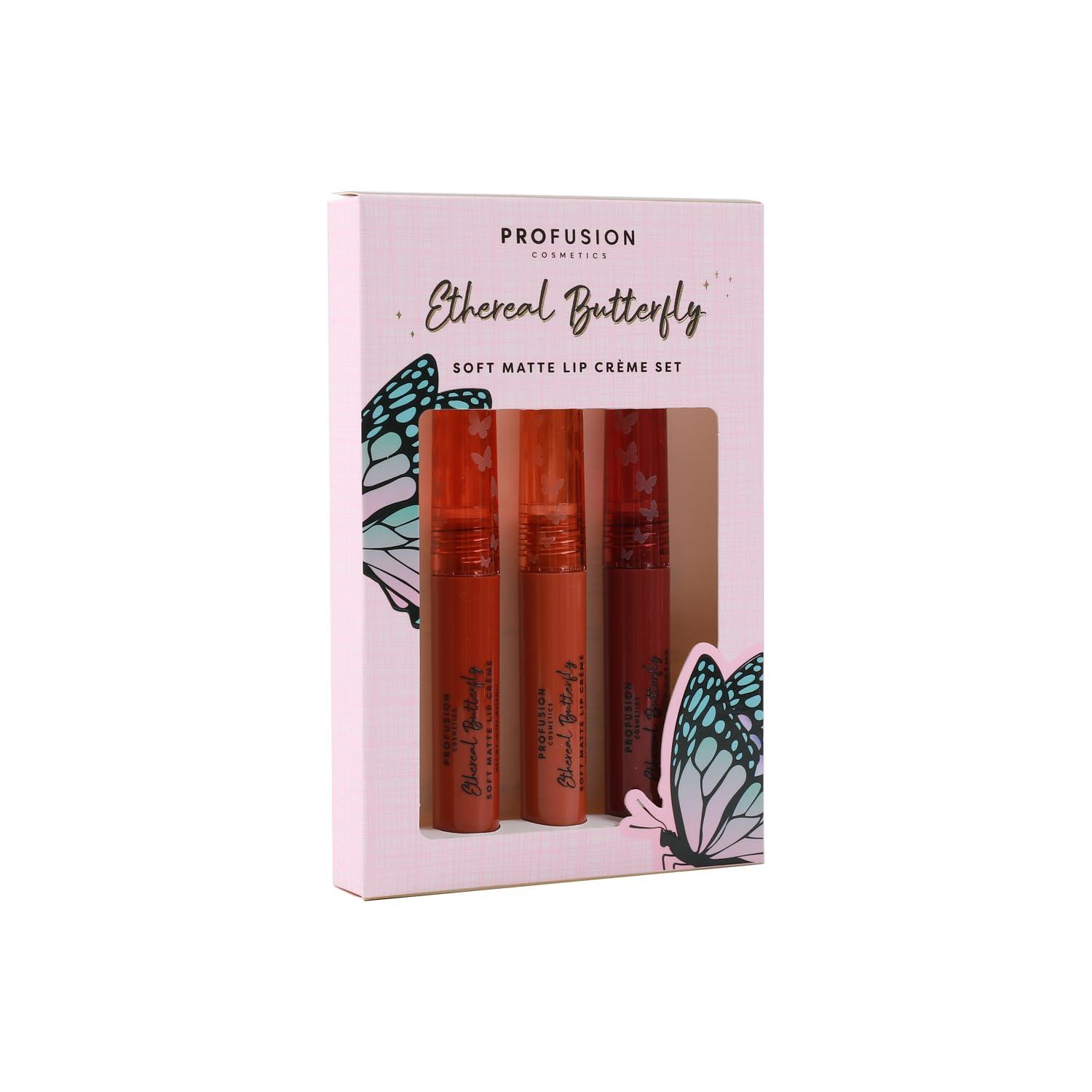 Buy Profusion Cosmetics Empowered Butterfly Soft Matte Lip Creme Set ...