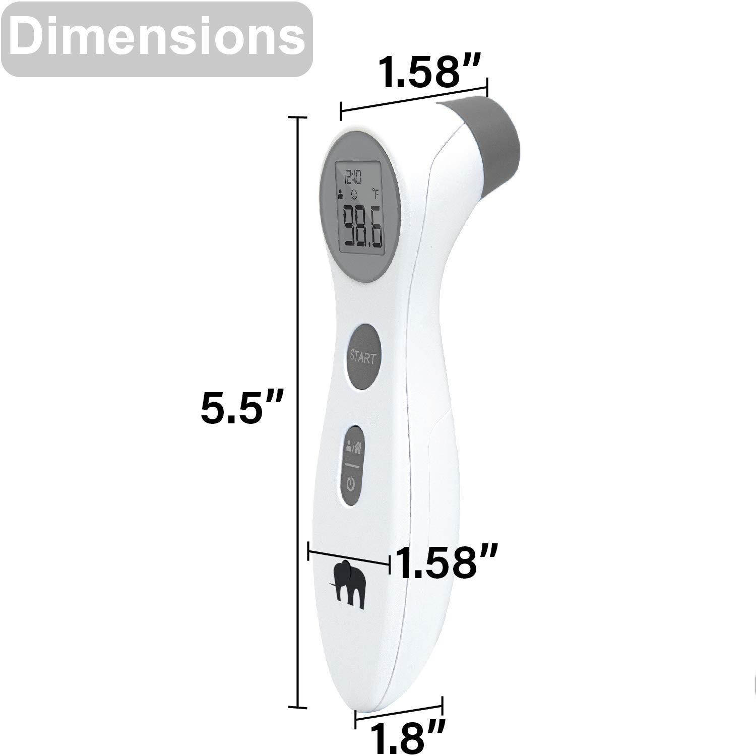 Forehead Thermometer - No Touch Digital Infrared Temporal Fever ...