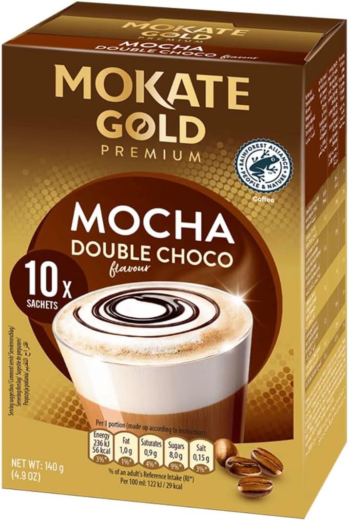 Mokate Gold Premium Mocha Double Choco Flavour Instant Coffee Drink *6x10x sachets 60 in Total ...