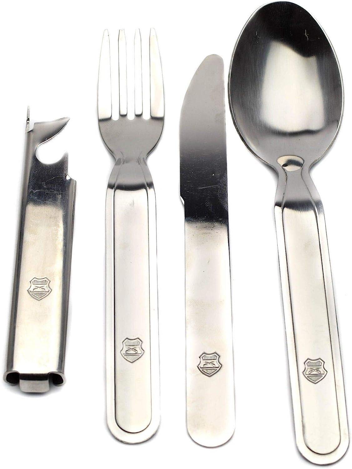 Hungarian Army Cutlery Set - 4 Piece Military Eating Utensils Kit ...