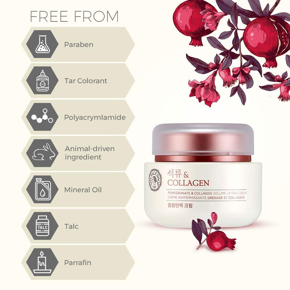 The Face Shop Pomegranate & Collagen Volume Lifting Eye Cream - Anti-Aging Korean Moisturizer ...