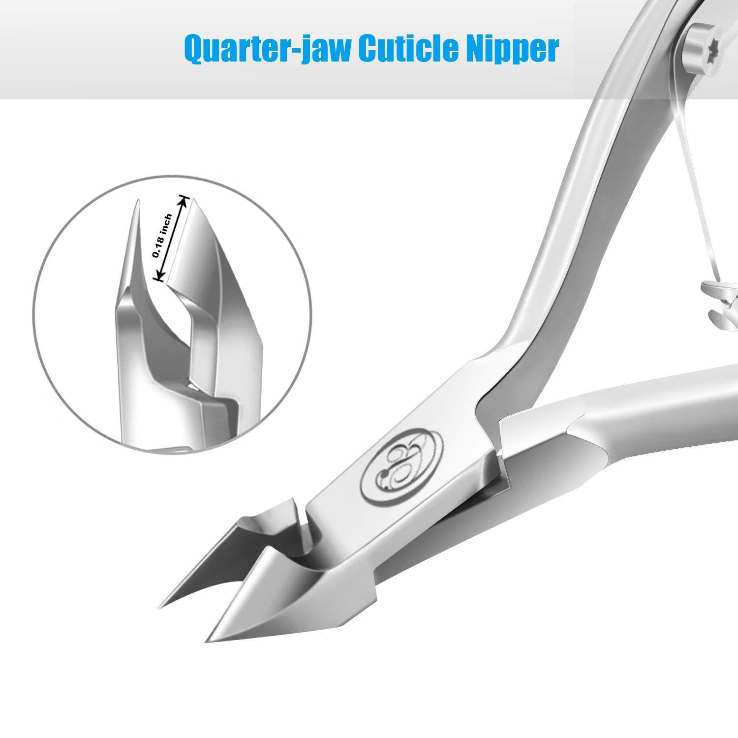Cuticle Trimmer with Cuticle Pusher - Cuticle Remover Cuticle Nipper ...