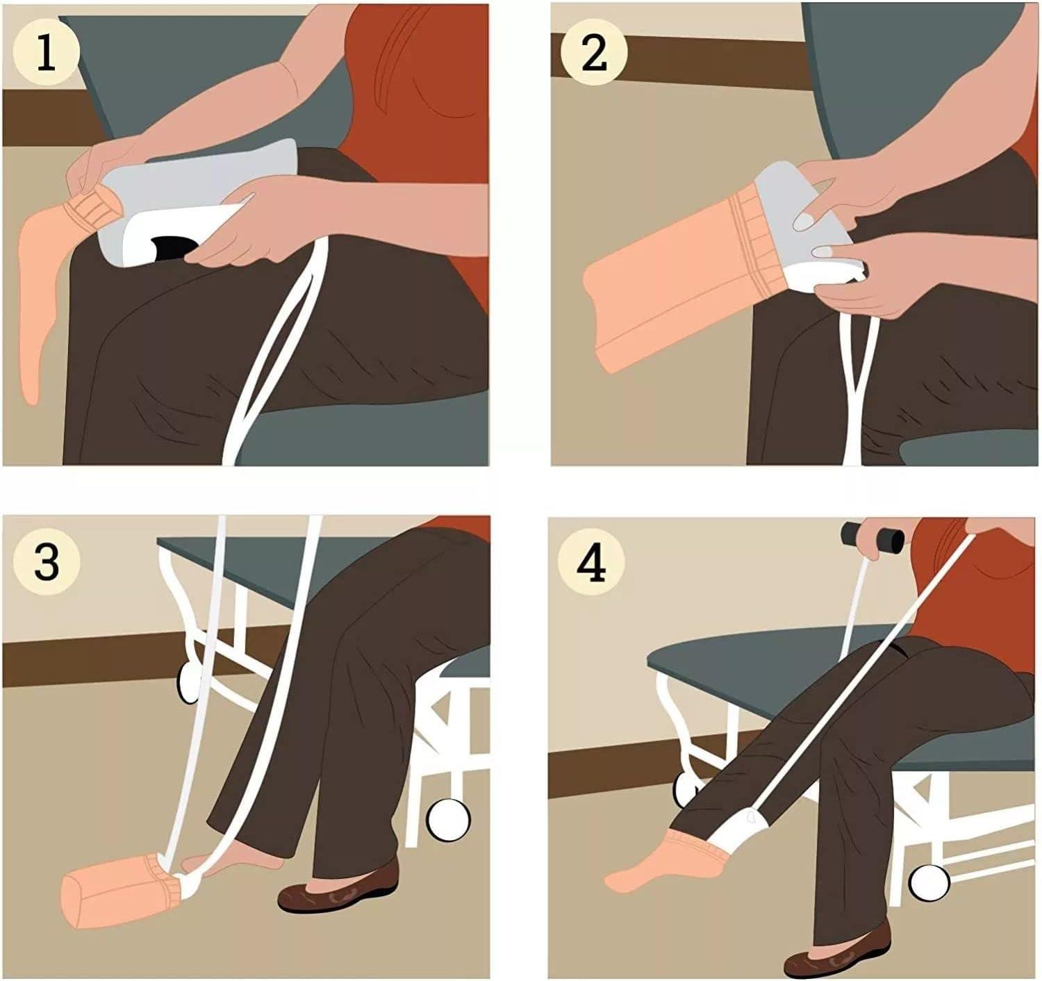 TNBUENO Sock Aid Wearing Assist Helper Device with Foam Handles ...