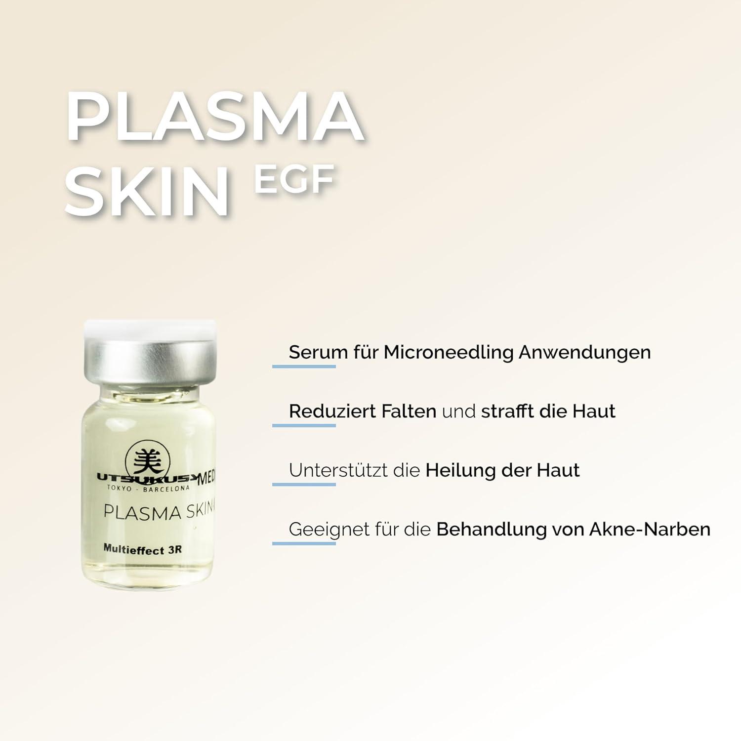 Plasma Skin EGF Serum 5ml - Sterile Microneedling Mesotherapy & Electroporation Ampoule for ...