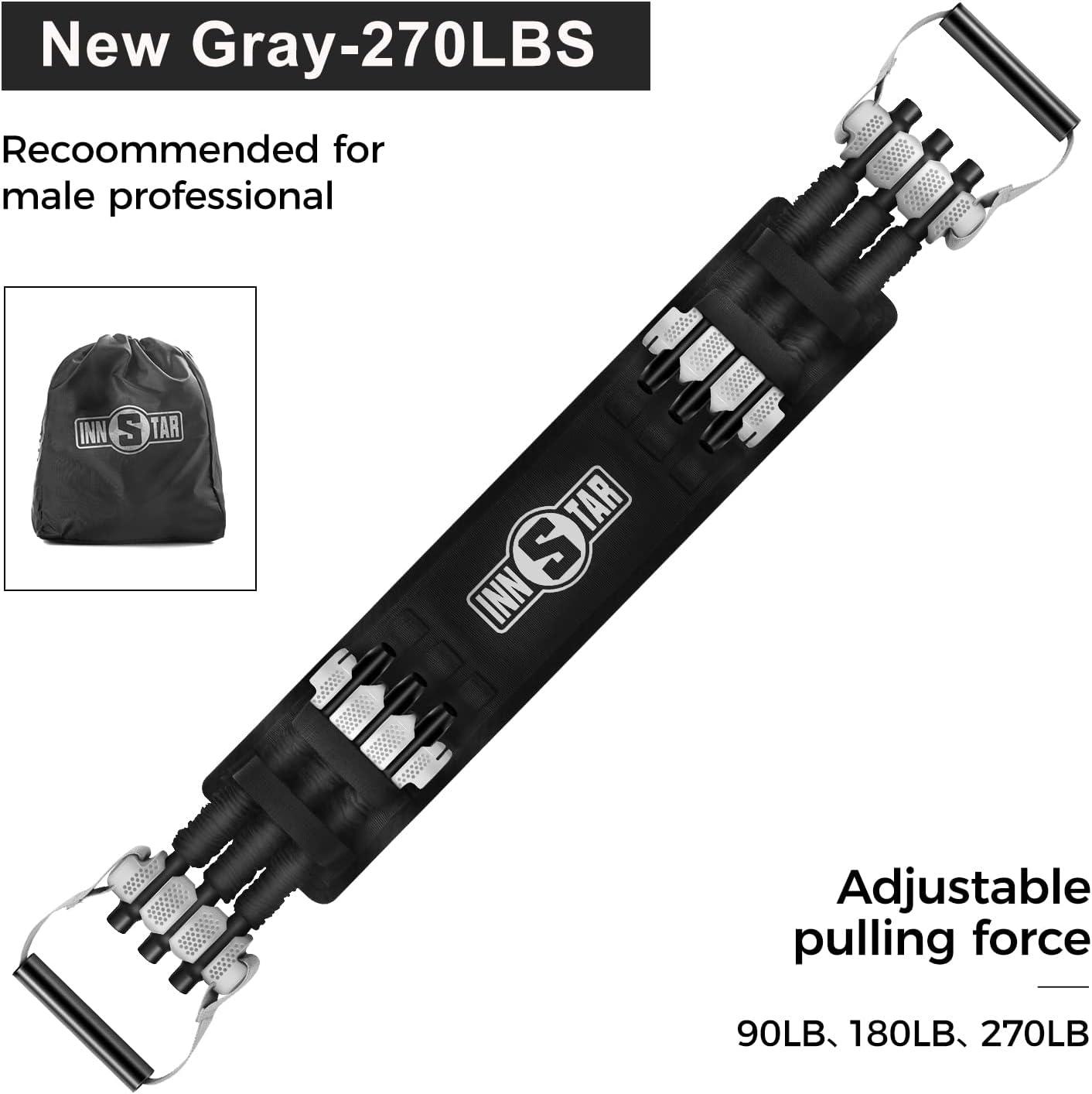 INNSTAR Adjustable Bench Press Push Up Resistance Bands - Gray - 270lb ...