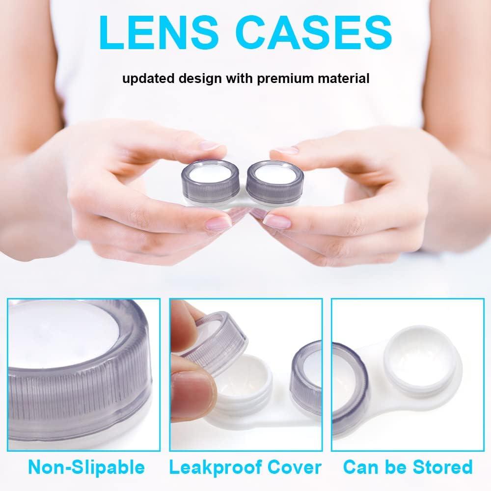 Modixun Contact Lens Container - 20 Transparent Leak-Proof Storage ...