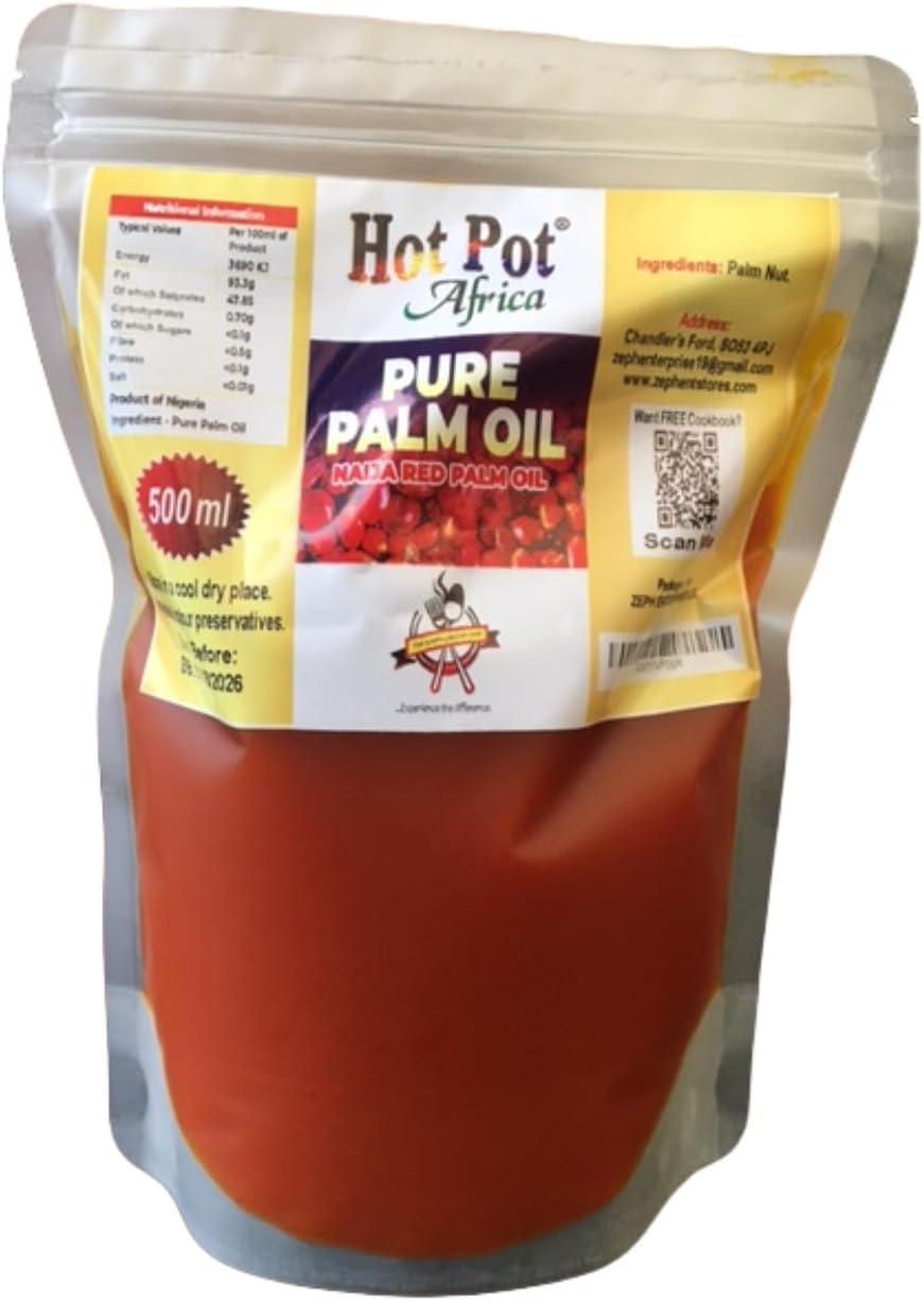 Hot Pot Africa Pure Palm Oil for cooking Red Palm Oil from Nigeria (500ml)