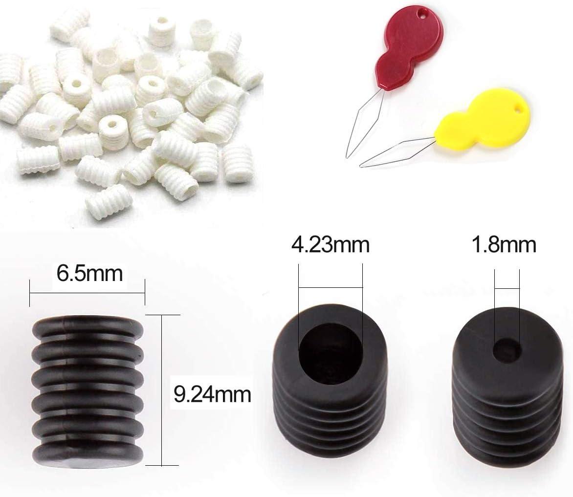 NEBYWOLD 100 PCS White Silicone Cord Locks Toggles for Drawstrings ...