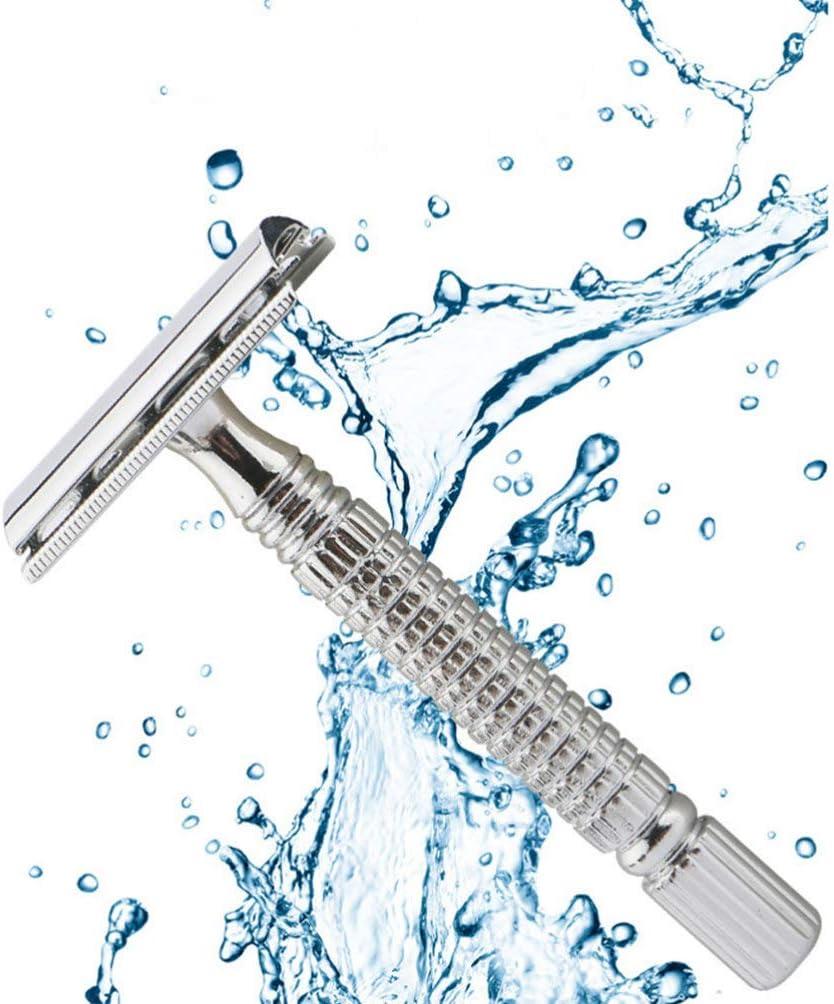 PACKOVE Manual Razor Set - 2PCS Double Safety Metal Shaver for Body ...