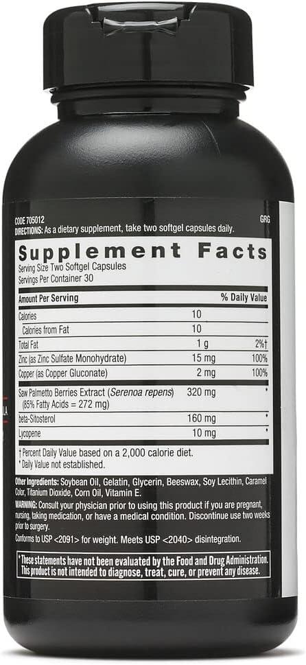 GNC Men's Prostate Formula - 60 Softgels | Supports Normal Reproductive ...