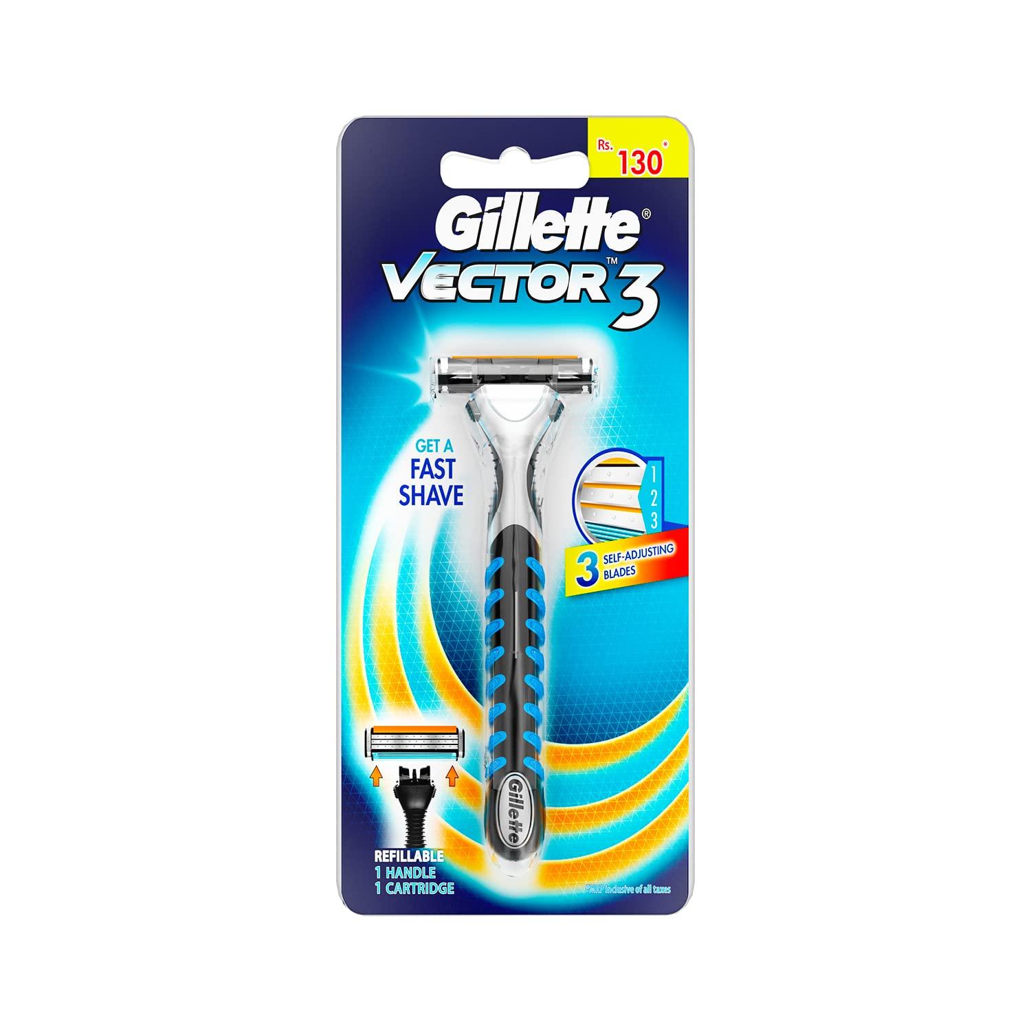 Buy Gillette Vector 3 Razor - Premium Quality Shaving | Fast ...