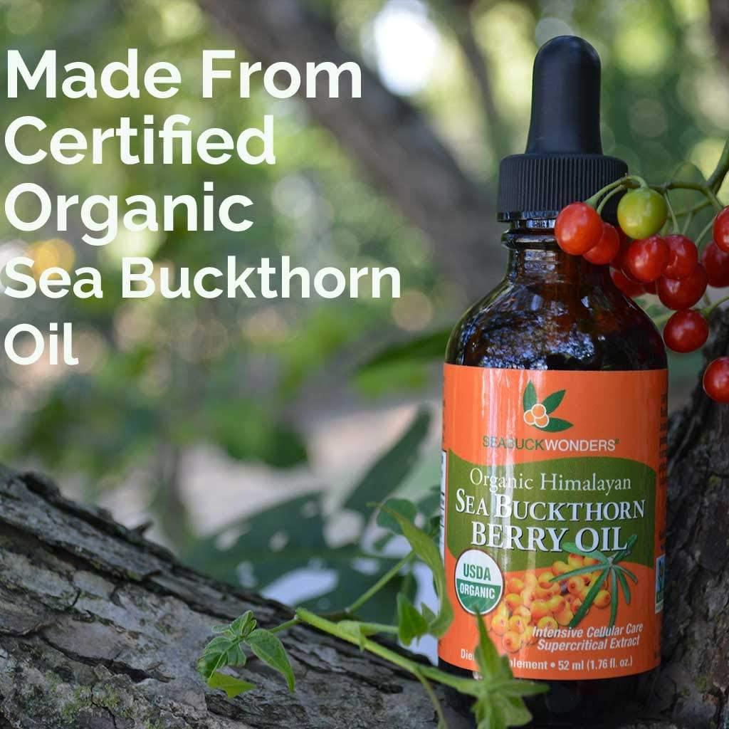 Seabuck Wonders Organic Himalayan Sea Buckthorn Berry Oil - 1.76 fl oz ...