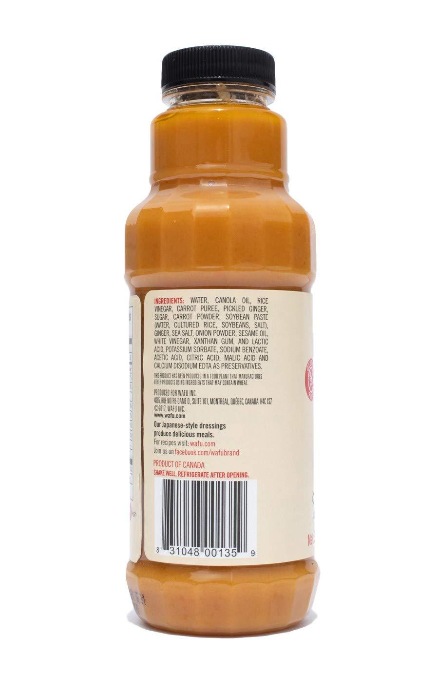 Wafu Ginger Carrot Dressing 9.8oz Bottle - Authentic Japanese Flavor, 9 ...
