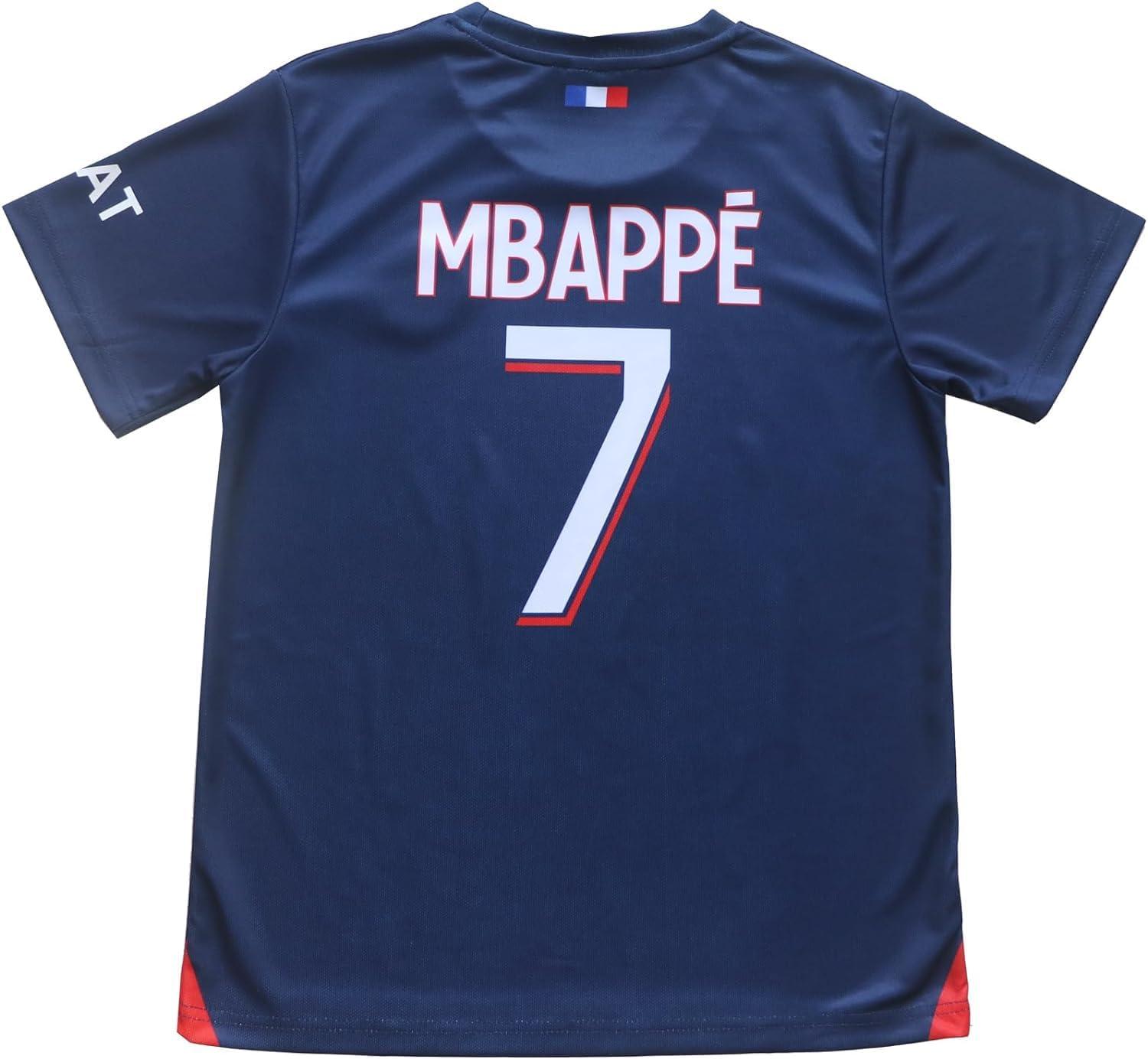 DMDMK Paris Mbappe #7 Jersey Shorts & Socks - Kids Youth Navy 26 (9-10 ...