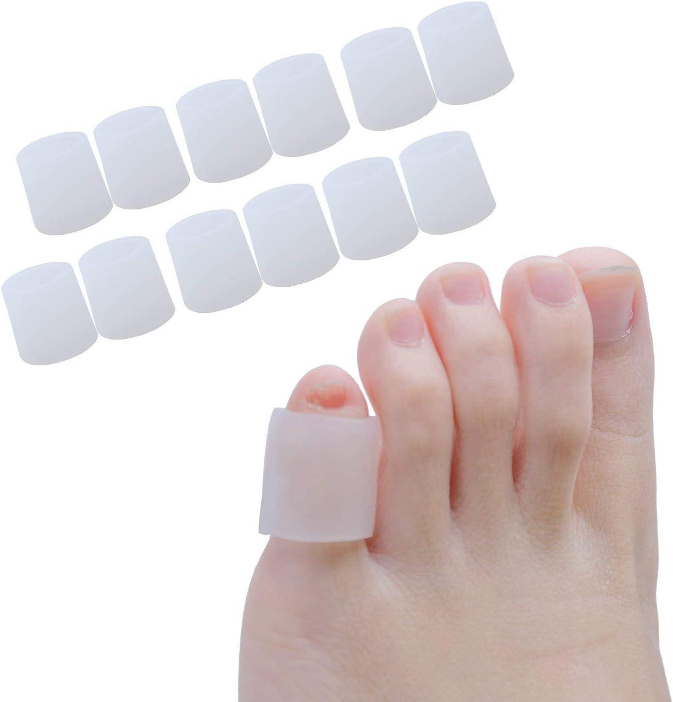 12 PCS Gel Toe Caps for Pain Relief | Silicone Toe Protection for ...