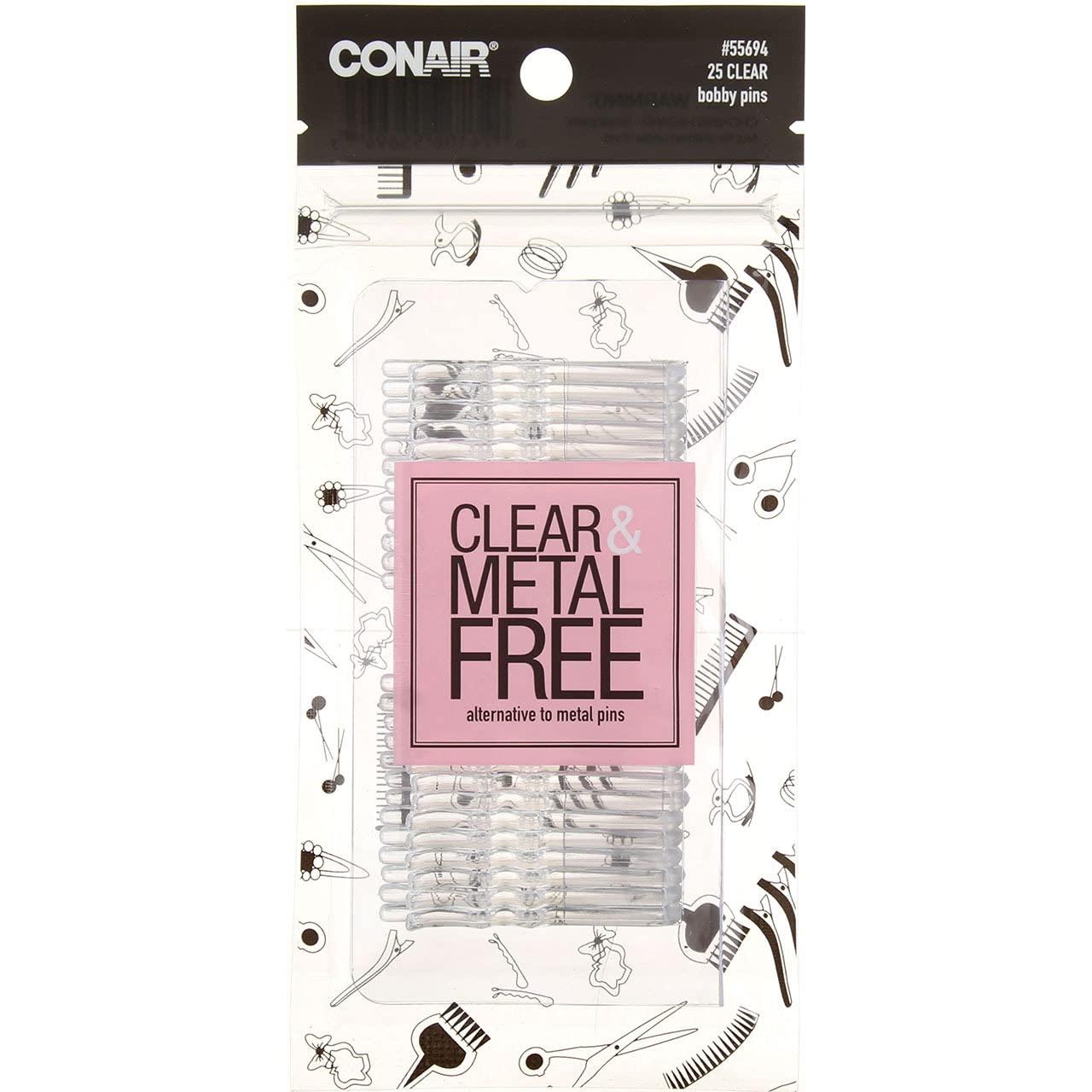 Conair Clear Bobby Pins - Metal-Free Hair Pins 25 Ct | Buy Now with ...