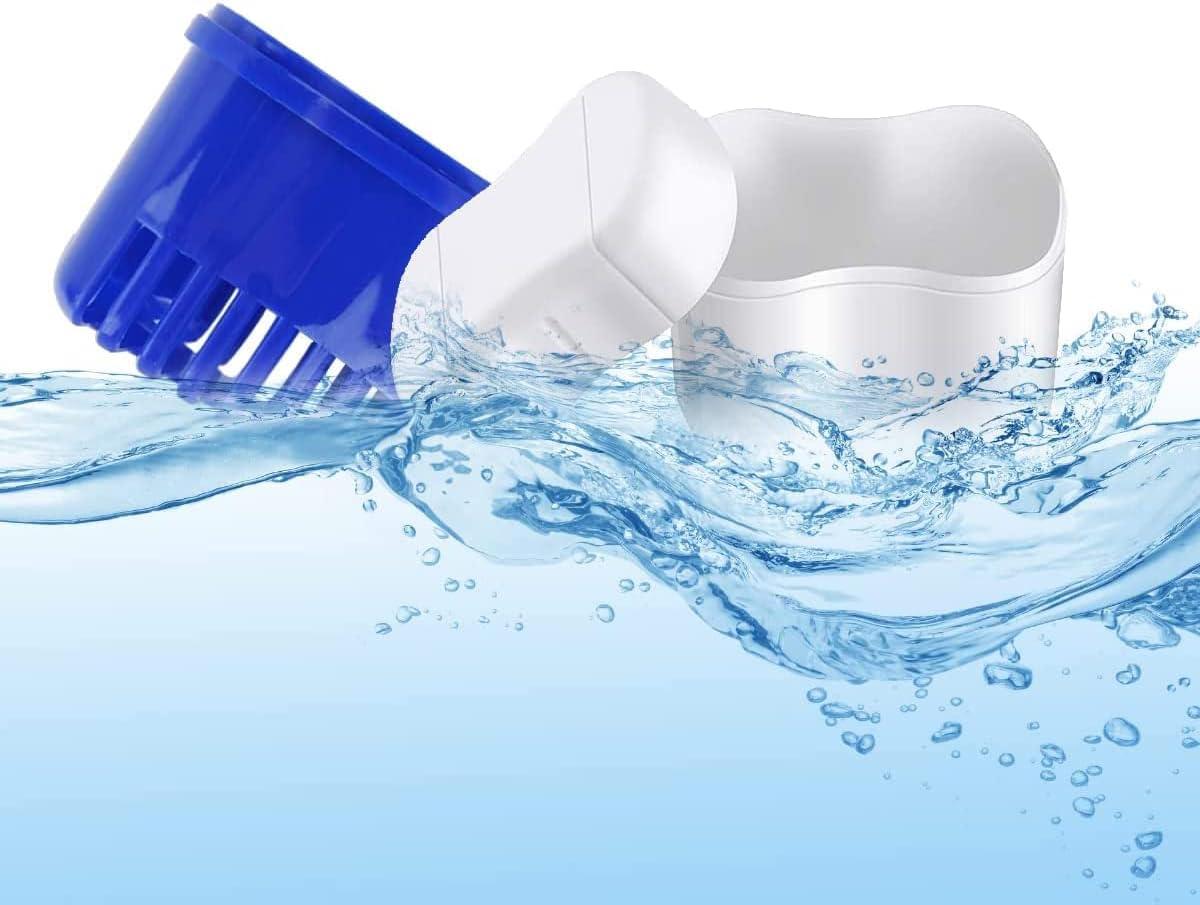 2 dentures case denture box 4 piece denture brush set denture container ...