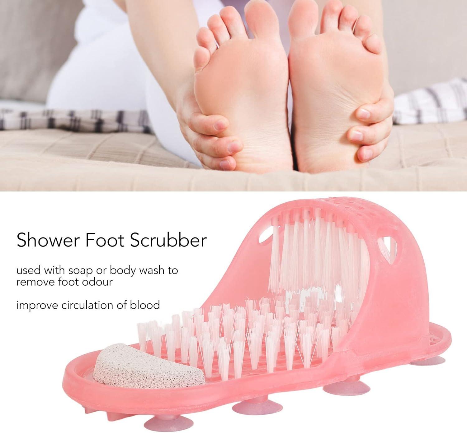 Buy Pink Shower Foot Scrubber - Easy Foot Cleaner & Massager for ...