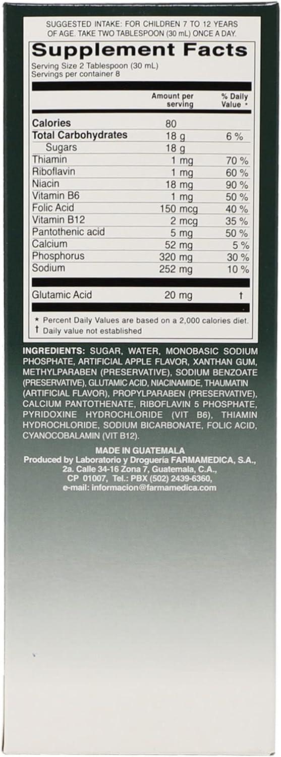 Sukrol B-Complex Apple Flavor Syrup 240ml - Cognitive Focus Support for ...