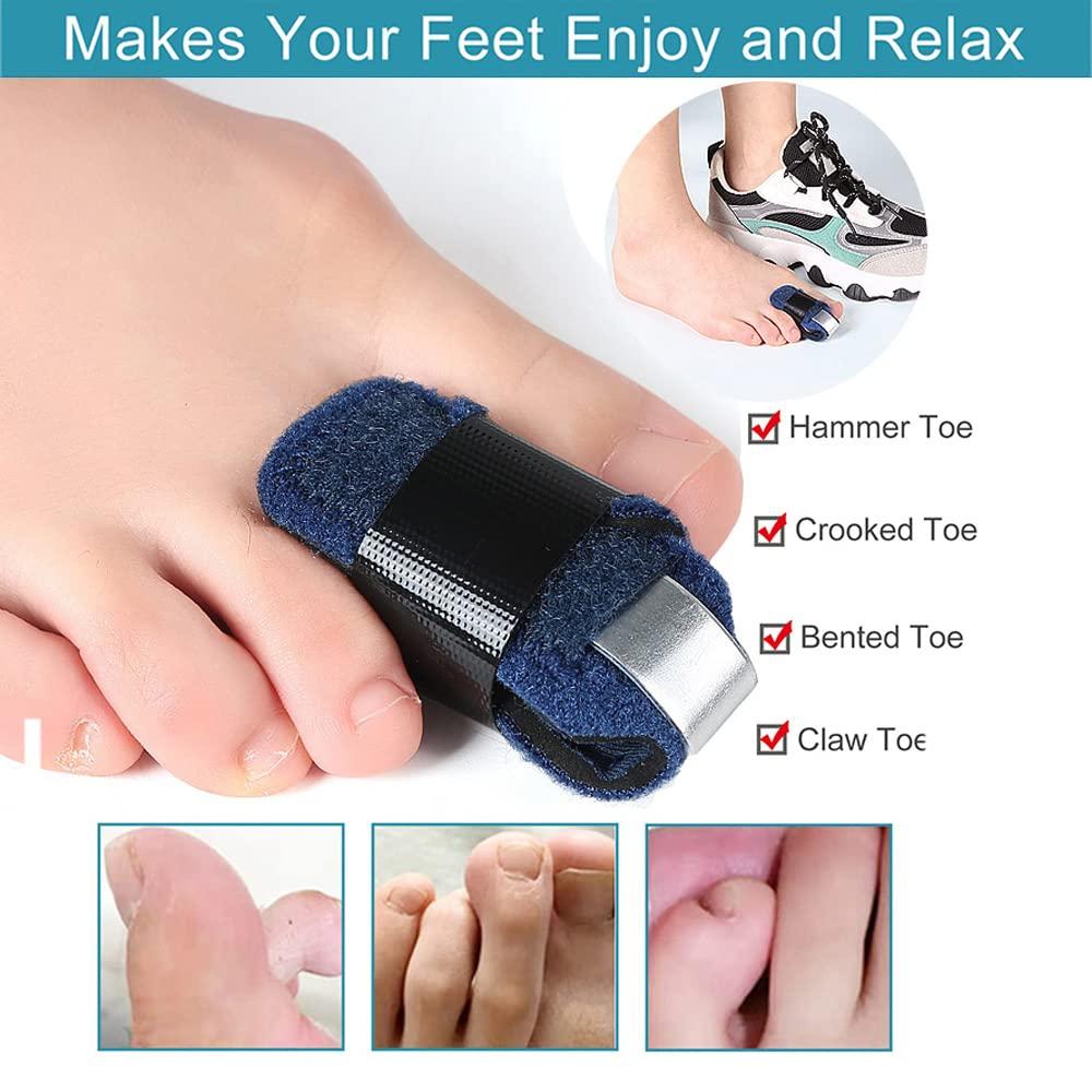 Hammer Toe Straightener - 1 Pair Toe Splint & Corrector for Bent, Claw ...