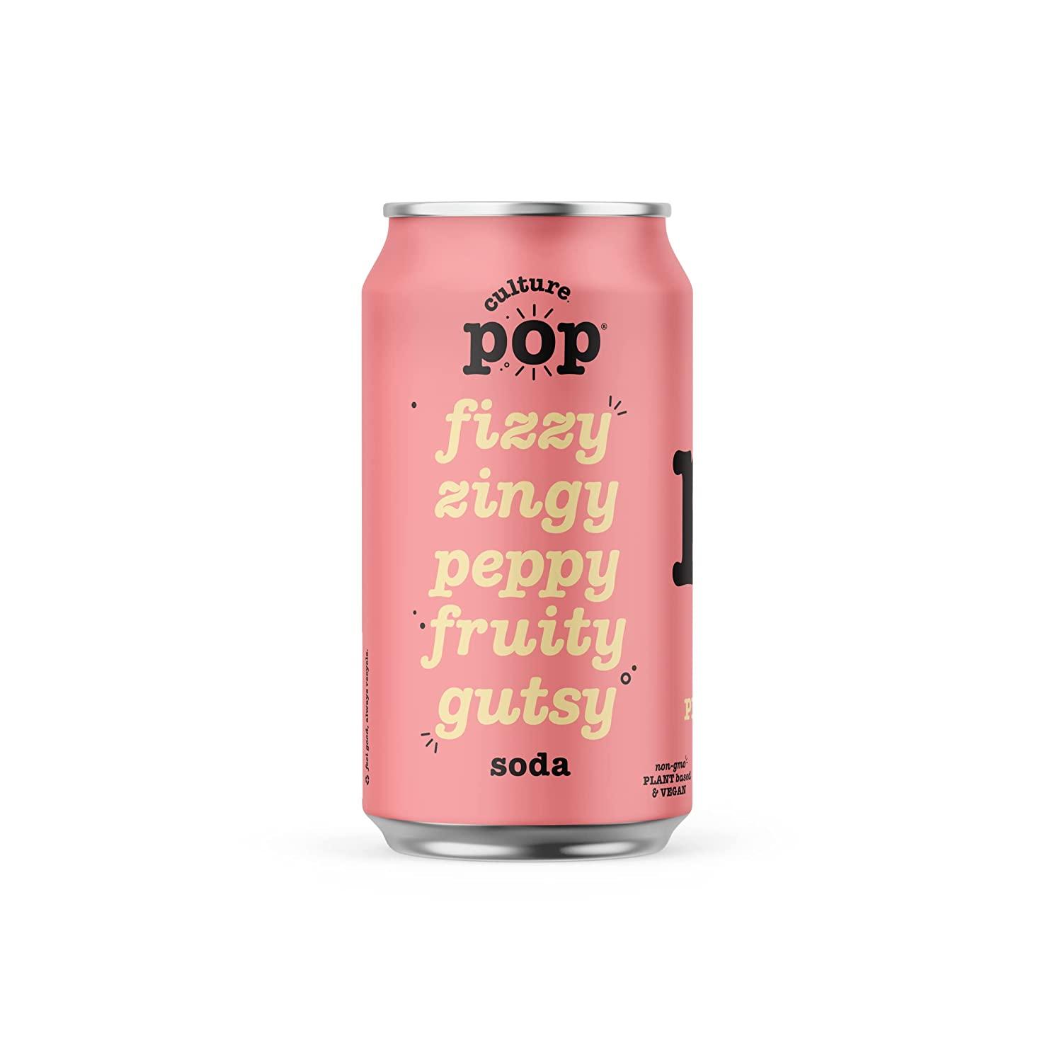Culture Pop Soda: Sparkling Probiotic Vegan Drink, 40 Calories per Can ...