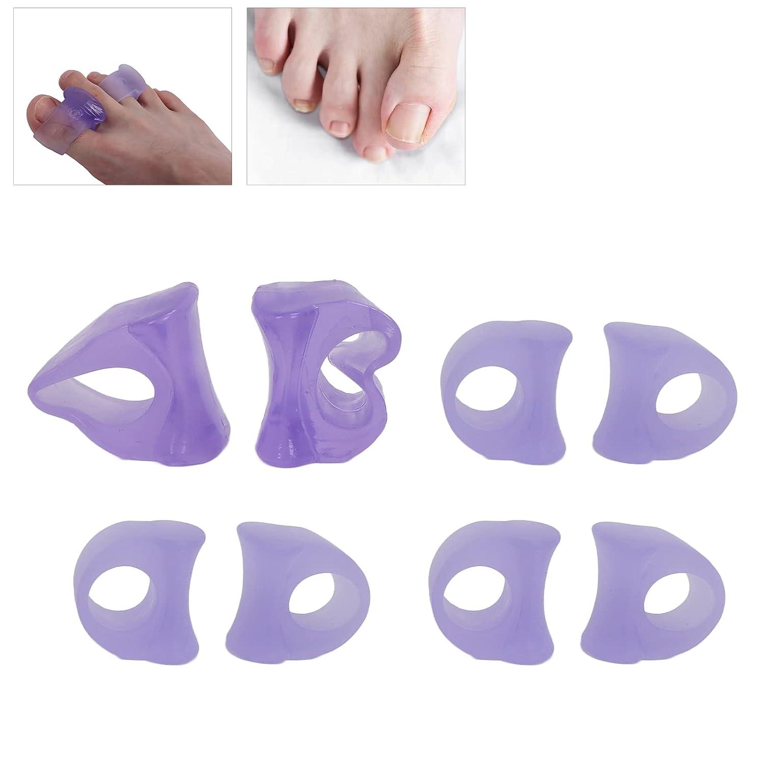 Silicone Toe Spacer Set - 4 Pairs for Bunion & Overlapping Toe ...