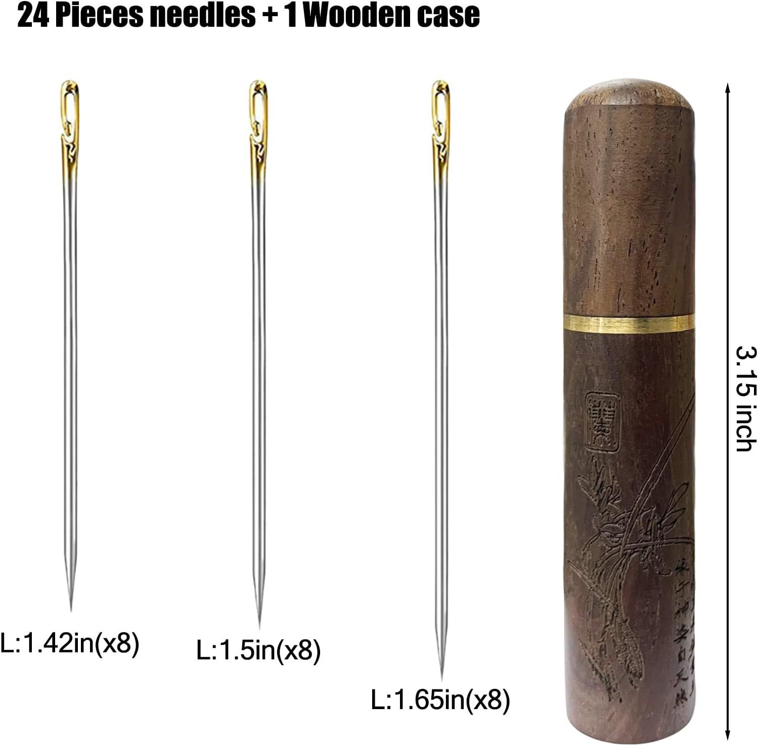 Self Threading Needles for Hand Sewing - 24 Pieces | Easy Thread ...