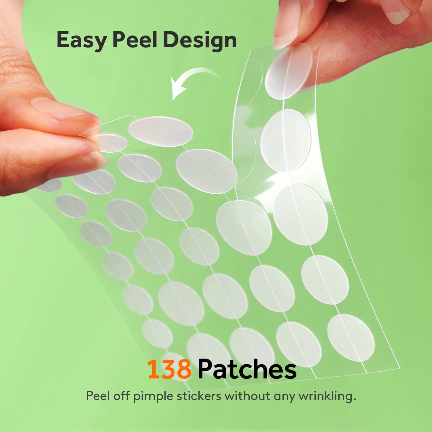 Hydrocolloid Acne Patches with Tea Tree Oil - 138 Patches for Face ...