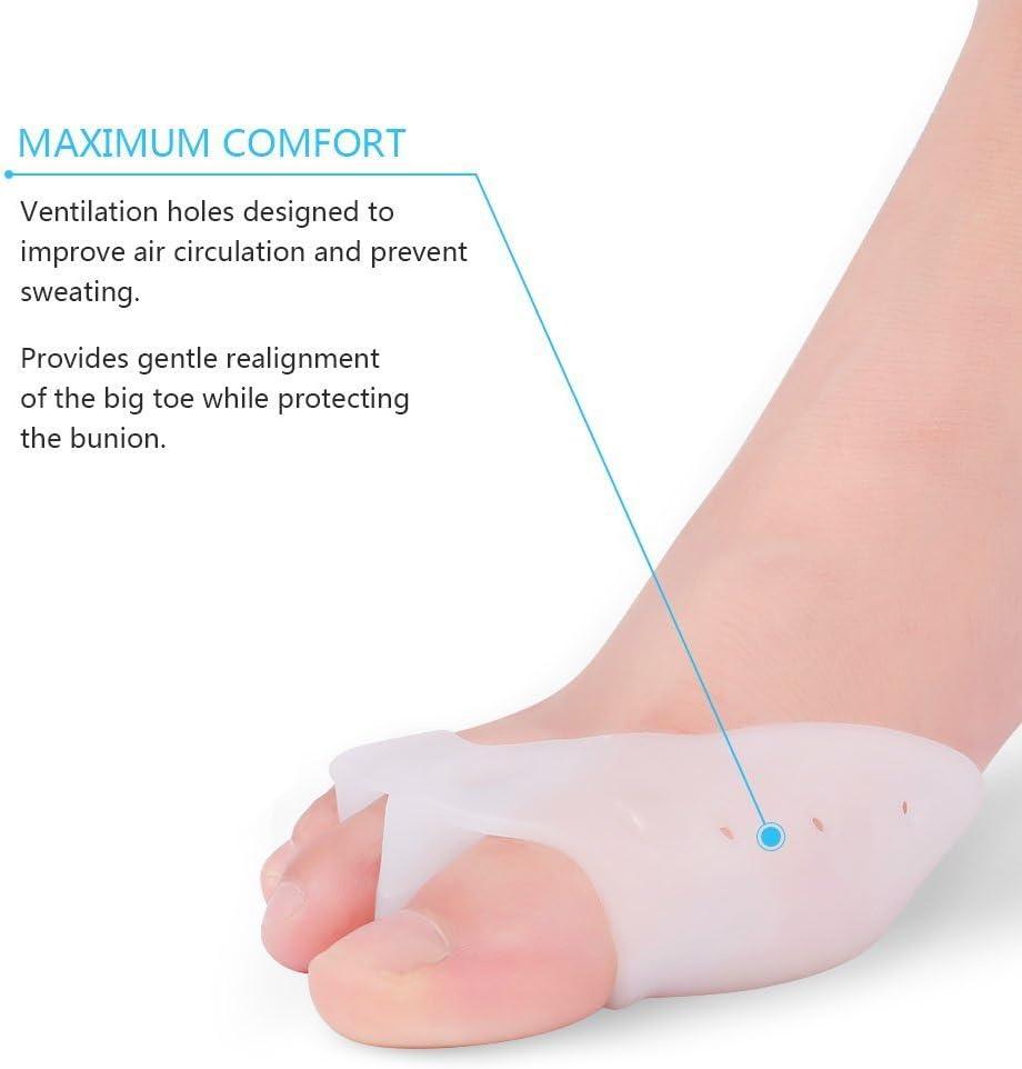 Gel Toe Separators - 3-Hole Toe Spacers for Toe Alignment and Bunion ...