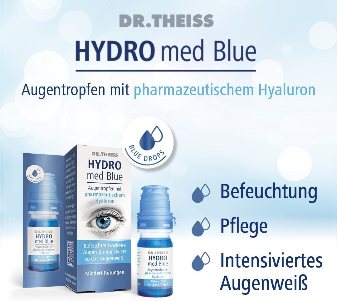 Dr. Theiss Hydro Med Blue Eye Drops | Hyaluronic Acid for Dry Eyes ...