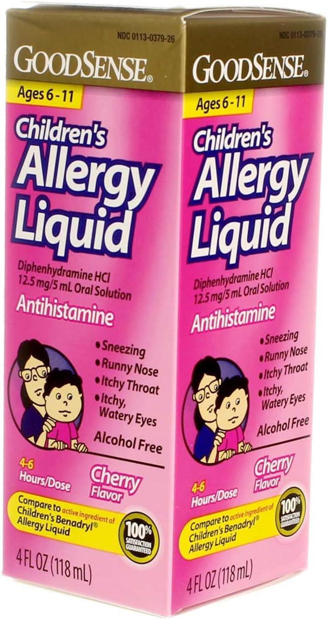 GoodSense Children's Allergy Relief 4oz Oral Solution - Cherry Flavored ...
