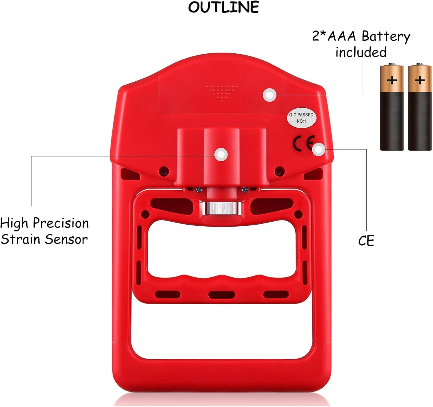 GRIPX Digital Hand Dynamometer - Grip Strength Measuring Device 198 lbs ...