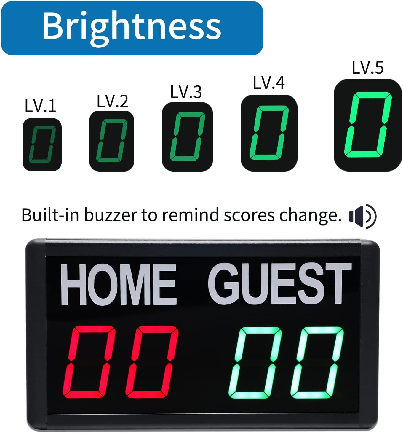 GAN XIN Portable Electronic Scoreboard with Remote | 1-99 Digital Score ...