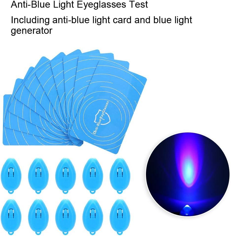MAVIS LAVEN 10 Pack Anti Blue Light Glasses Test Card | Reusable Blue ...