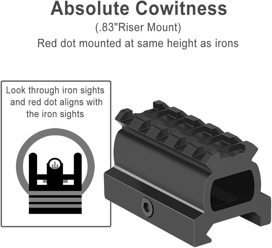 Feyachi RDS-22 2MOA Micro Red Dot Sight with 0.83 Riser Mount - Compact ...