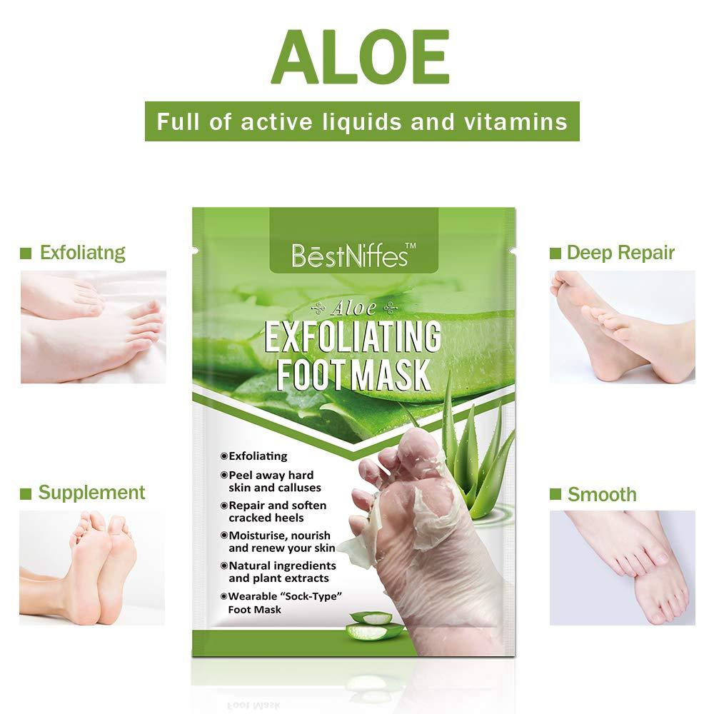 Foot Peel Mask (5 Pack) - Natural Exfoliating Foot Masks for Dry Skin ...