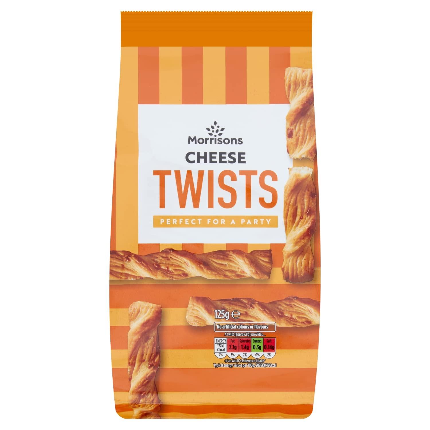 Morrisons Cheddar Cheese Twists 125G 1 x 125 g | Buy Now with Express ...