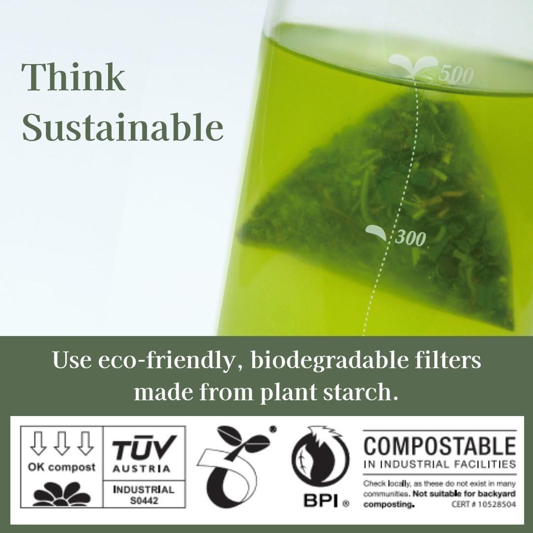 Matcha Infused Green Tea Bags 10 packs/40 g Biodegradable Filter ...